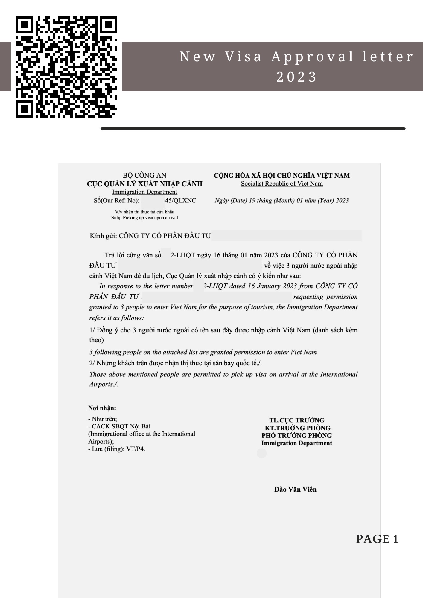 Update about Visa Approval Letter for Vietnam visa on arrival - 👉 ...